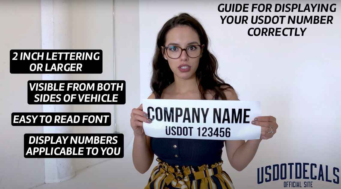 A Guide For Displaying Your USDOT Number Correctly | USDOT Decal Basic ...