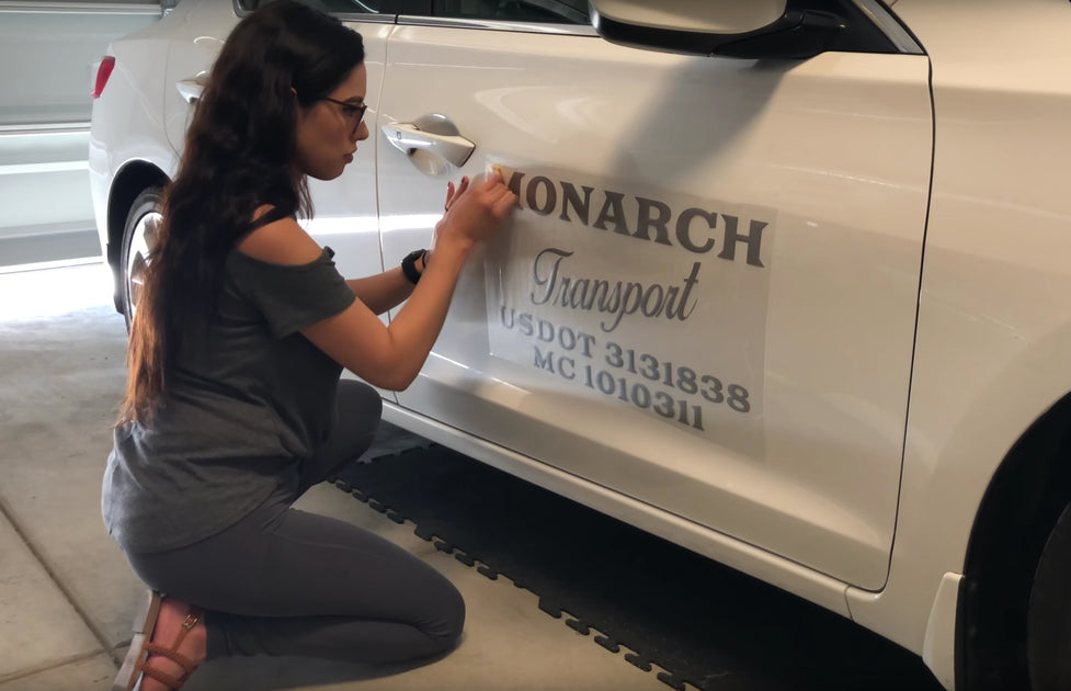 How to Install USDOT Decal Stickers Vinyl Lettering Graphics on Vehicl ...