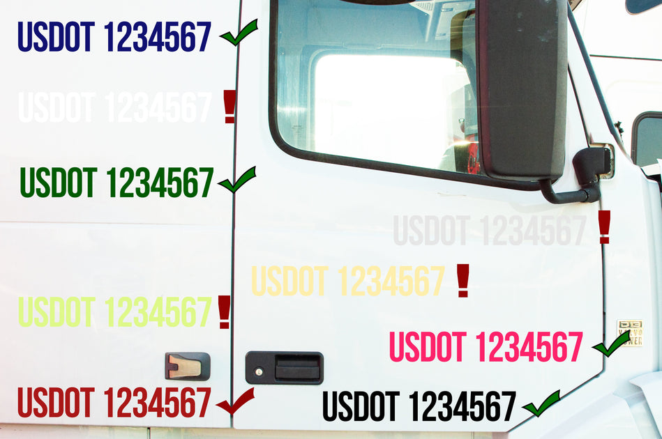 What Color Should Your USDOT Number Be? – USDOT Decals