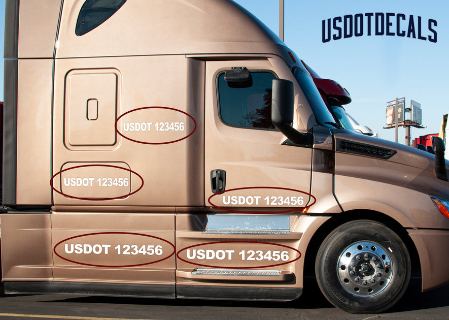 Where To Display Your US DOT Number Sticker Decal On Your Commercial V ...
