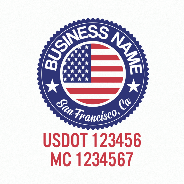 Americana Truck USDOT Templates – USDOT Decals