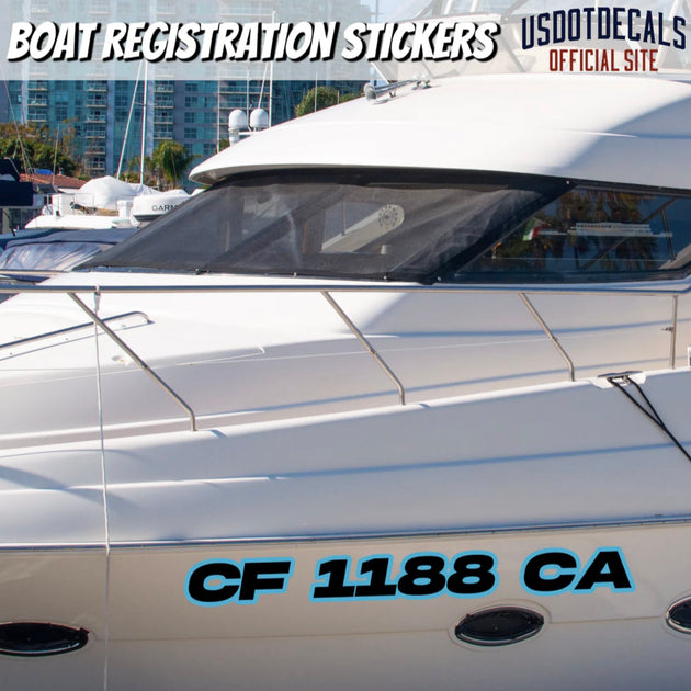 Boat Registration Number Lettering Decals – USDOT Decals