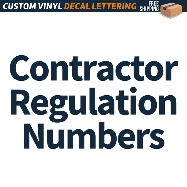 Contractor Regulation Number Decals – USDOT Decals