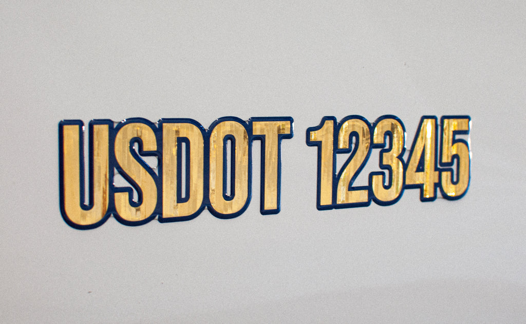 Raised Domed USDOT Number Decal Sticker Lettering – USDOT Decals