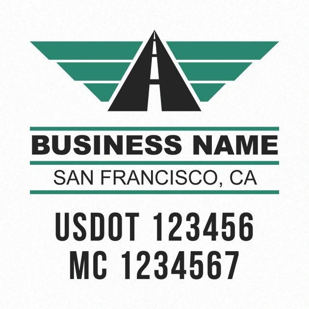 2 Color Truck Door Templates – USDOT Decals