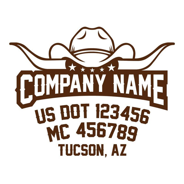 Western/Texas Style US DOT Templates – USDOT Decals