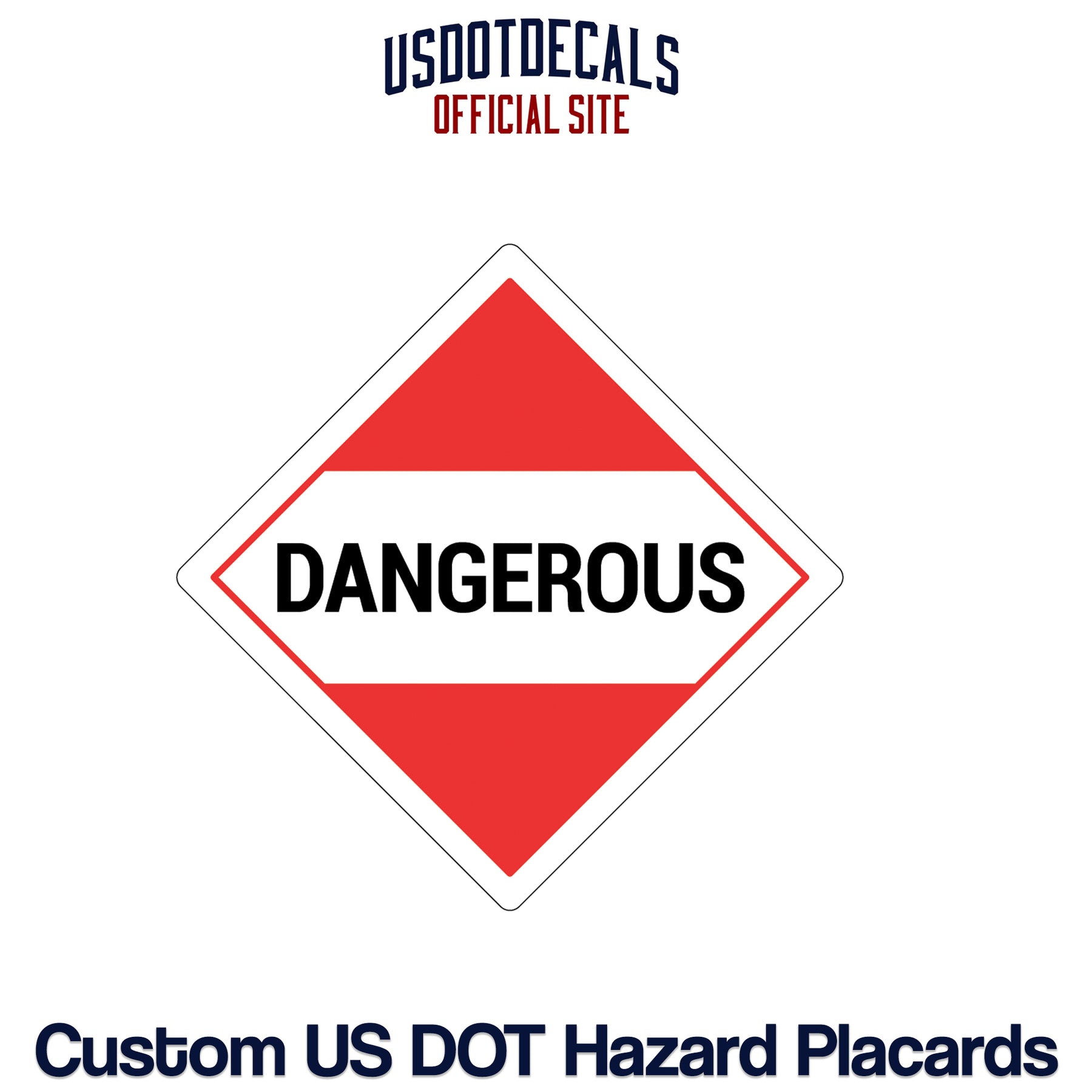 Hazard Class Dangerous Placard – USDOT Decals