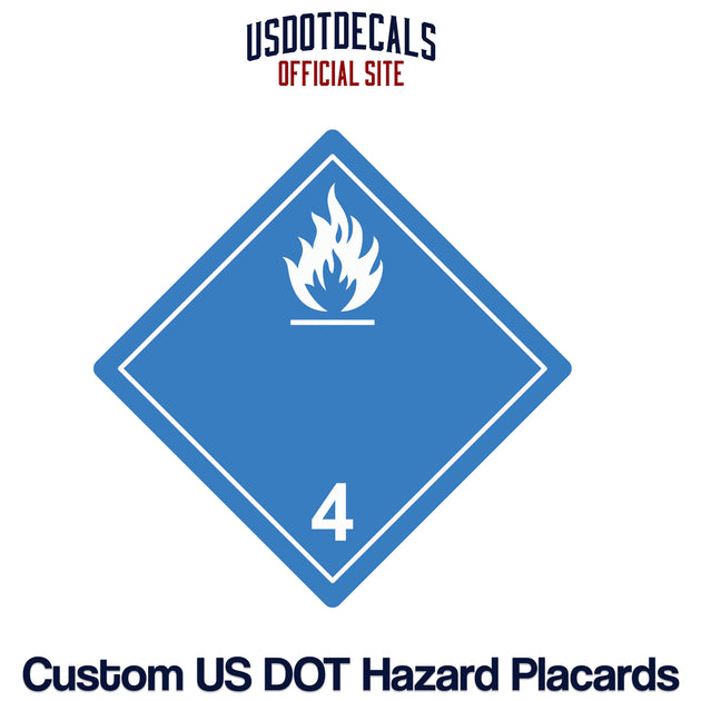 Hazard Class 4 Dangerous When Wet Placard – USDOT Decals