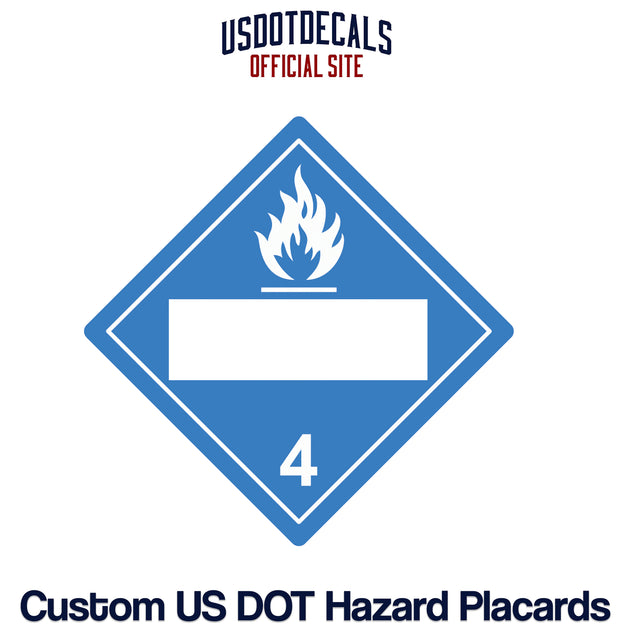 Hazard Class 4 Dangerous When Wet Blank Placard – USDOT Decals