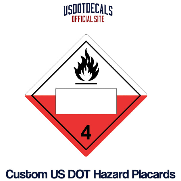 Hazard Class 4 Spontaneously Combustible Blank Placard – USDOT Decals