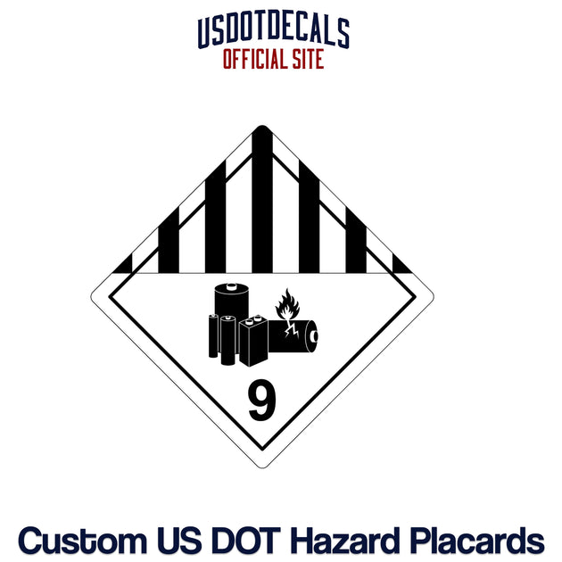 Hazard Class 9 Lithium Battery Placard – USDOT Decals