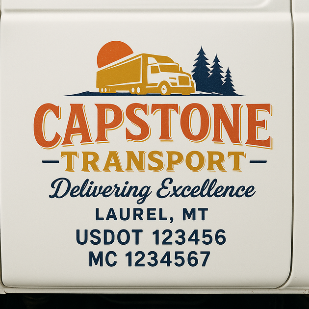 Trucking, Logistics, Transport Inspired Truck Door Lettering Decal Sti ...