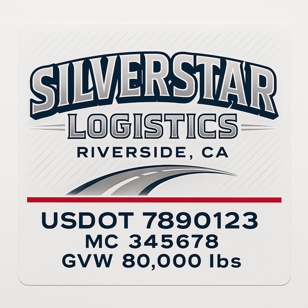 Trucking, Logistics, Transport Inspired Truck Door Lettering Decal Sti ...