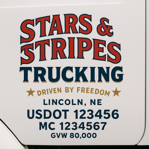 Trucking, Logistics, Transport Inspired Truck Door Lettering Decal Sti ...