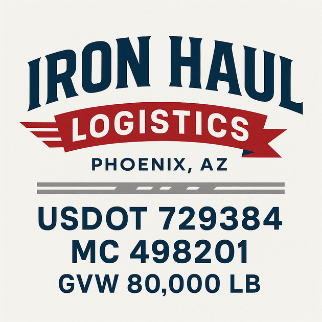 Trucking, Logistics, Transport Inspired Truck Door Lettering Decal Sti ...