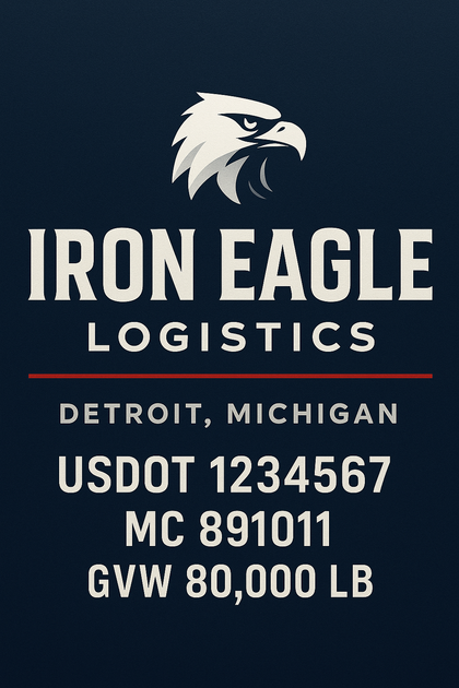 Trucking, Logistics, Transport Inspired Truck Door Lettering Decal Sti ...