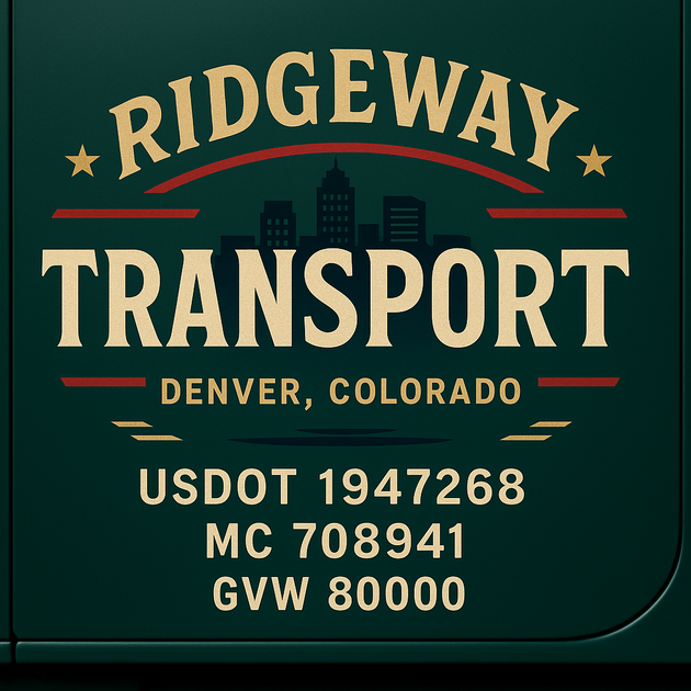 Trucking, Logistics, Transport Inspired Truck Door Lettering Decal Sti ...