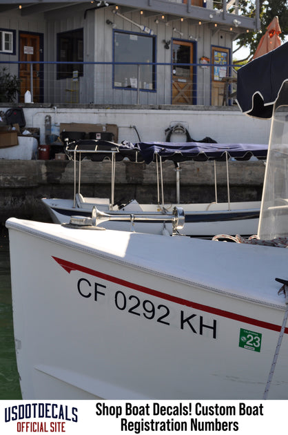 Custom Boat Registration Regulation Numbers Decal Sticker Lettering ...