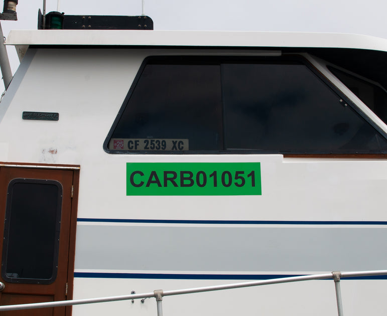 CARB UVI Unique Vessel Identifier Label Sticker Decal, (Set of 2 ...