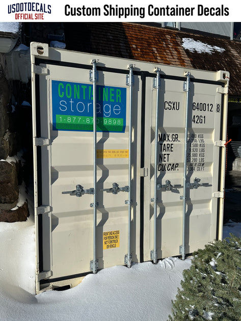 Custom Shipping Container MAX GROSS, TARE, PAYLOAD, CUBE Number Decal ...