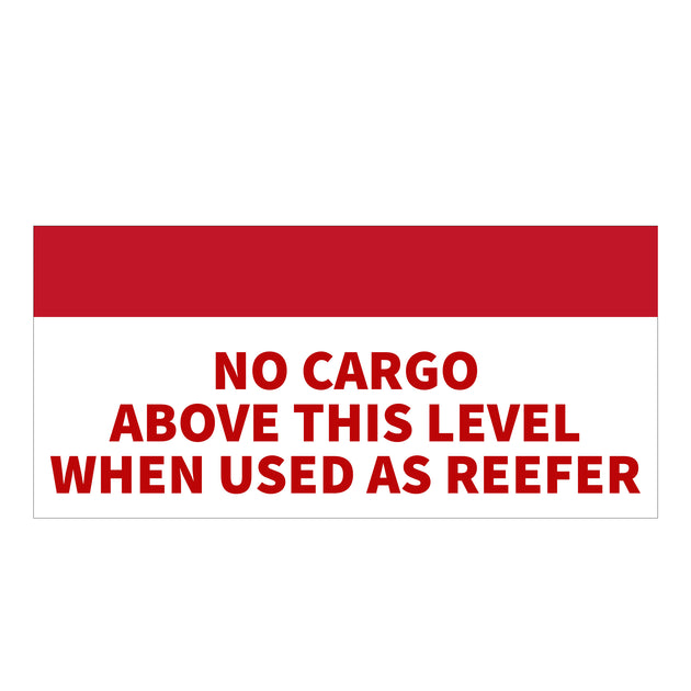 No Cargo Above This Level When Used As Reefer Sticker Decal – USDOT Decals
