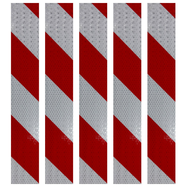 DOT Red & White Diagonal Reflectors | DOT Reflective Tape Strips Consp ...