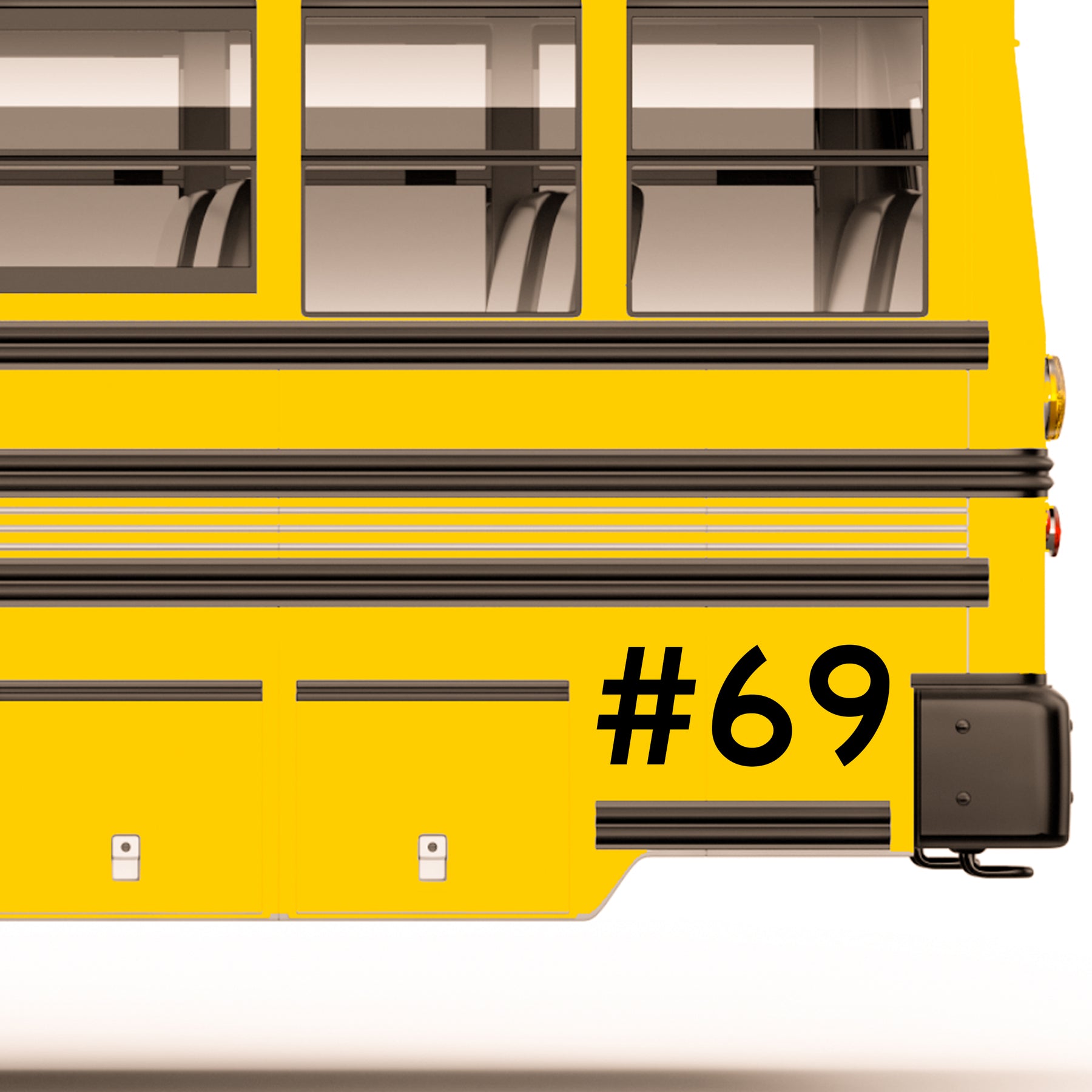 School Bus Unit/Bus Number Lettering Decal Sticker (Set of 2) – USDOT ...