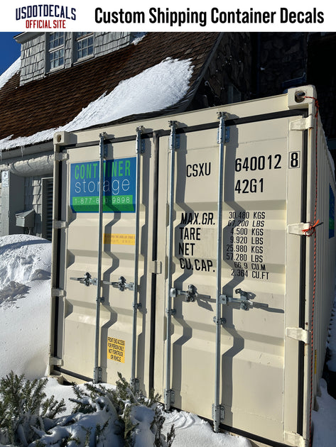Custom Shipping Container MAX GROSS, TARE, PAYLOAD, CUBE Number Decal ...
