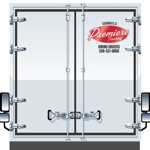 Custom Trailer Box Logo Decal Sticker (3-Pack) – USDOT Decals