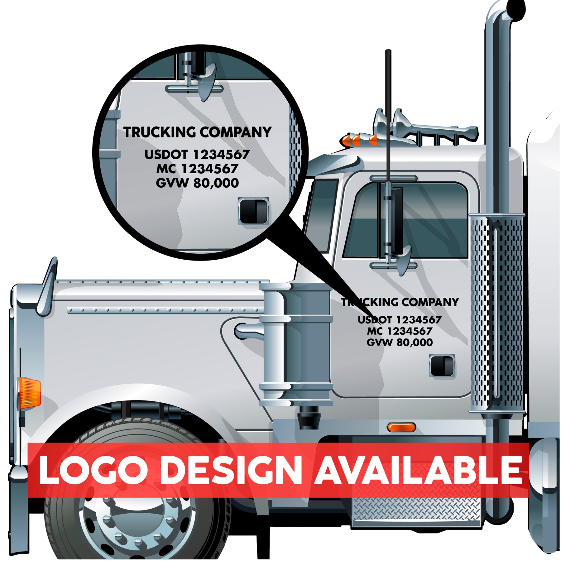 US DOT Decal Sticker, (Set of 2) – USDOT Decals