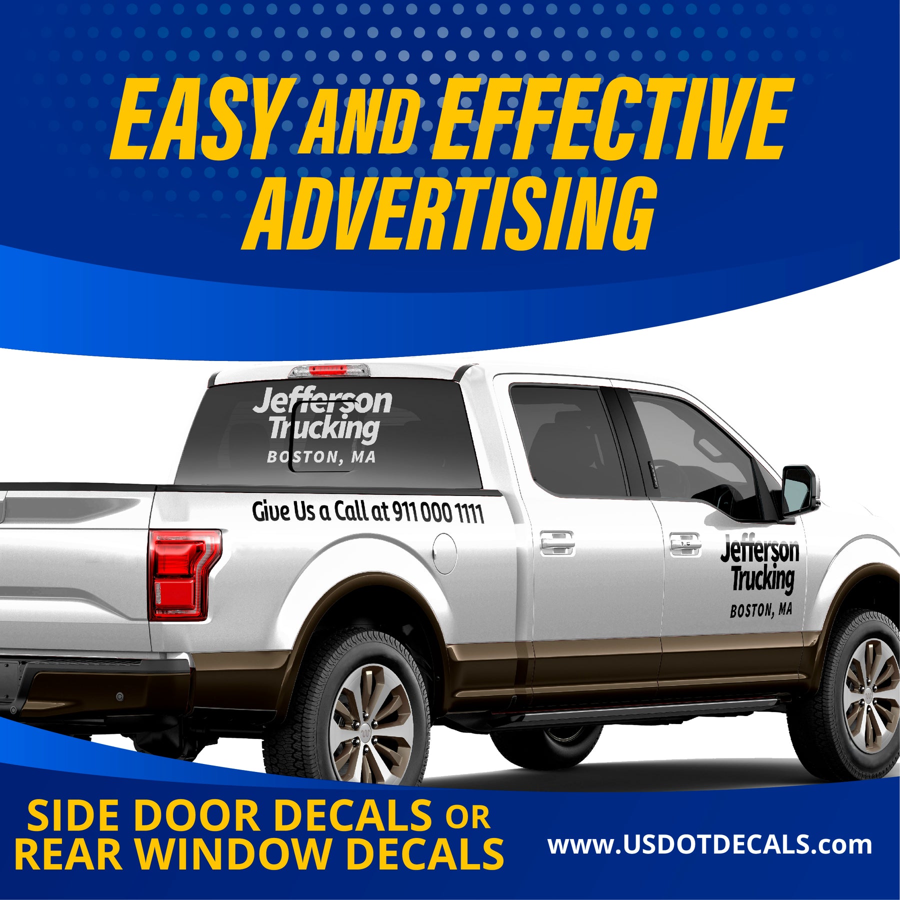 US DOT Decal Sticker, (Set of 2) – USDOT Decals