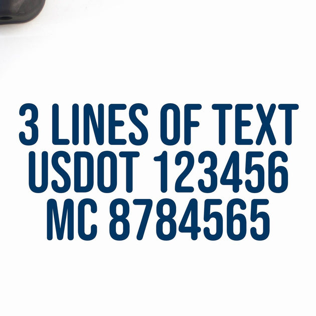 Three Line Decal, USDOT Compliant (Set of 2) – USDOT Decals