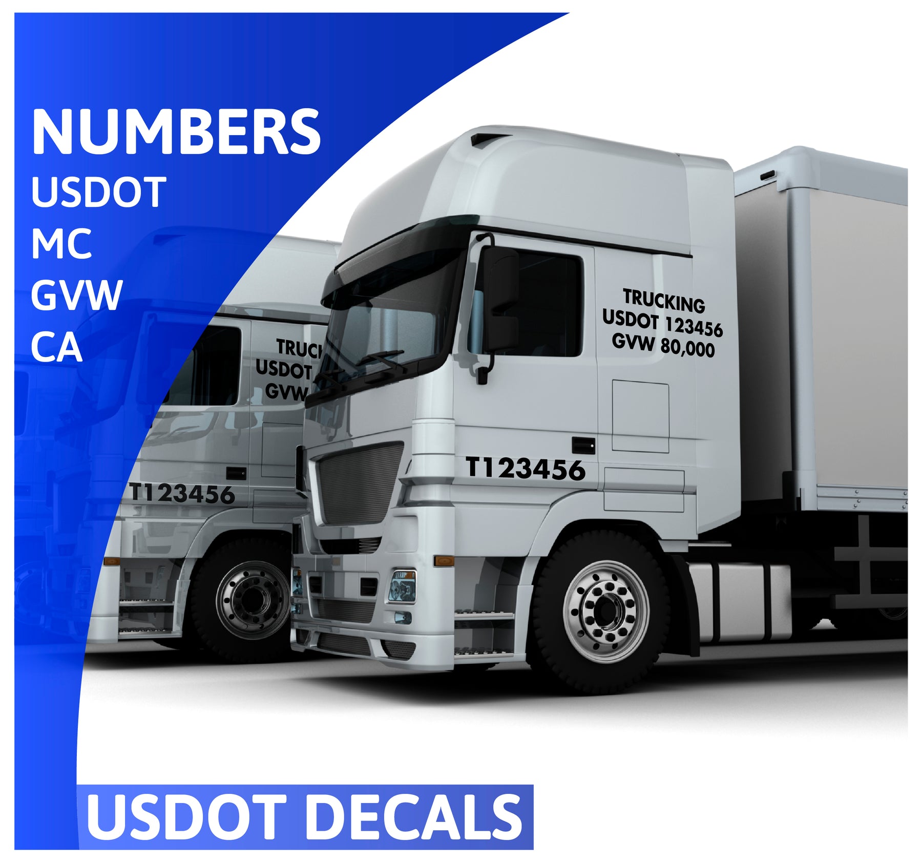 US DOT Decal Sticker, (Set of 2) – USDOT Decals