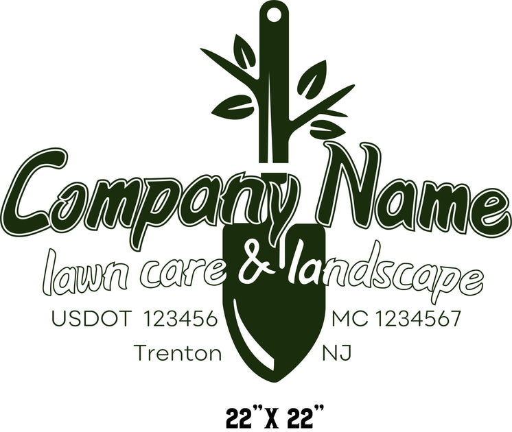 Lawn Care & Landscape Style Truck Decal (Set of 2) – USDOT Decals