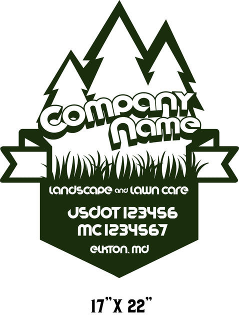 Lawn Care & Landscape Style Truck Decal (Set of 2) – USDOT Decals