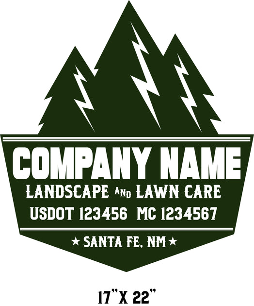 Lawn Care & Landscape Style Truck Decal (Set of 2) – USDOT Decals