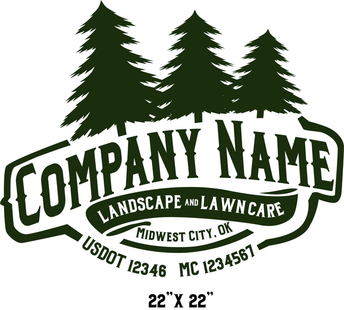 Lawn Care & Landscape Style Truck Decal (Set of 2) – USDOT Decals