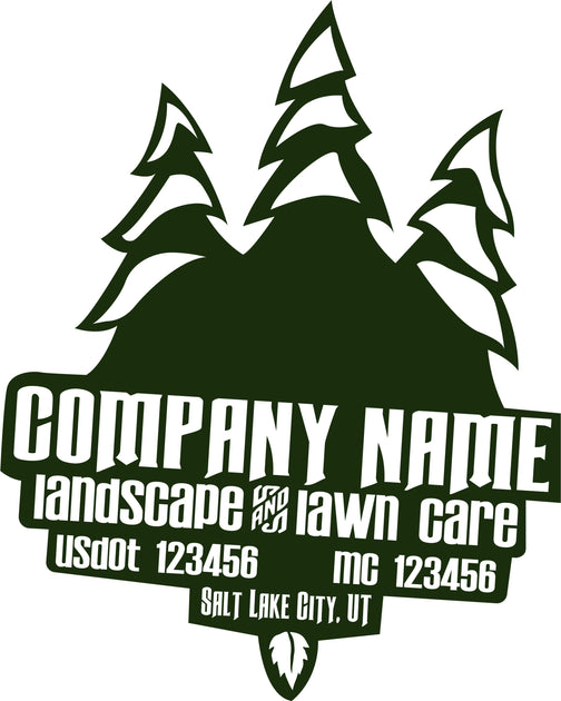 Lawn Care & Landscape Style Truck Decal (Set of 2) – USDOT Decals