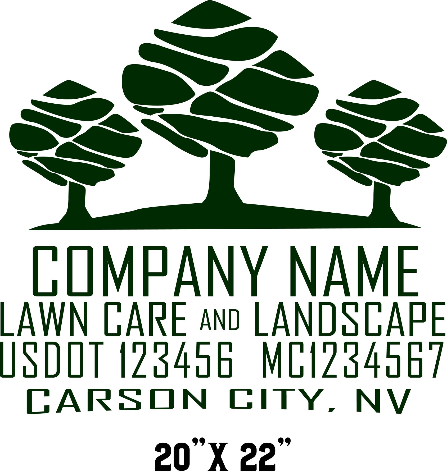 Lawn Care & Landscape Style Truck Decal (Set of 2) – USDOT Decals