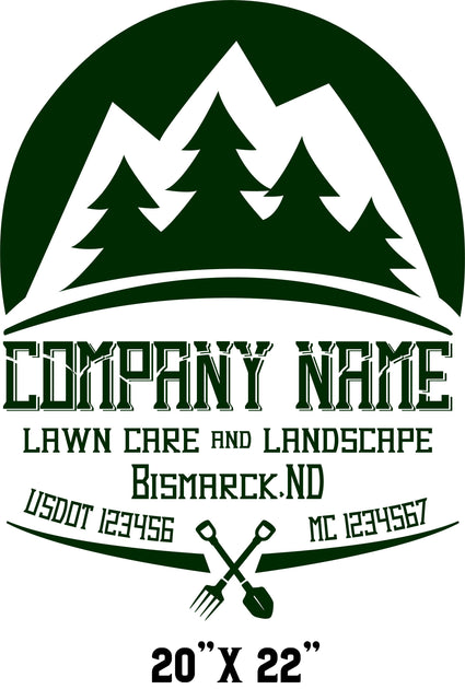 Lawn Care & Landscape Style Truck Decal (Set of 2) – USDOT Decals