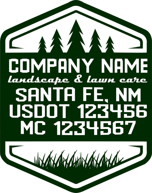 Lawn Care & Landscape Style Truck Decal (Set of 2) – USDOT Decals