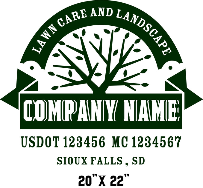 Lawn Care & Landscape Style Truck Decal (Set of 2) – USDOT Decals