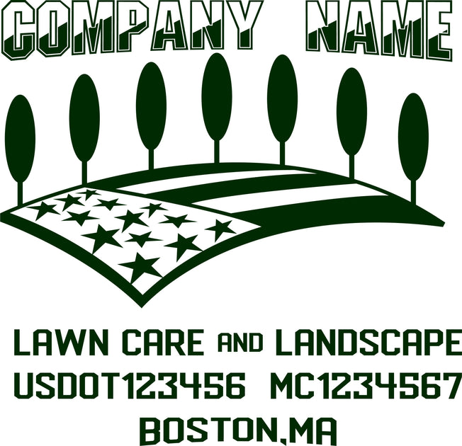 Lawn Care & Landscape Style Truck Decal (Set of 2) – USDOT Decals