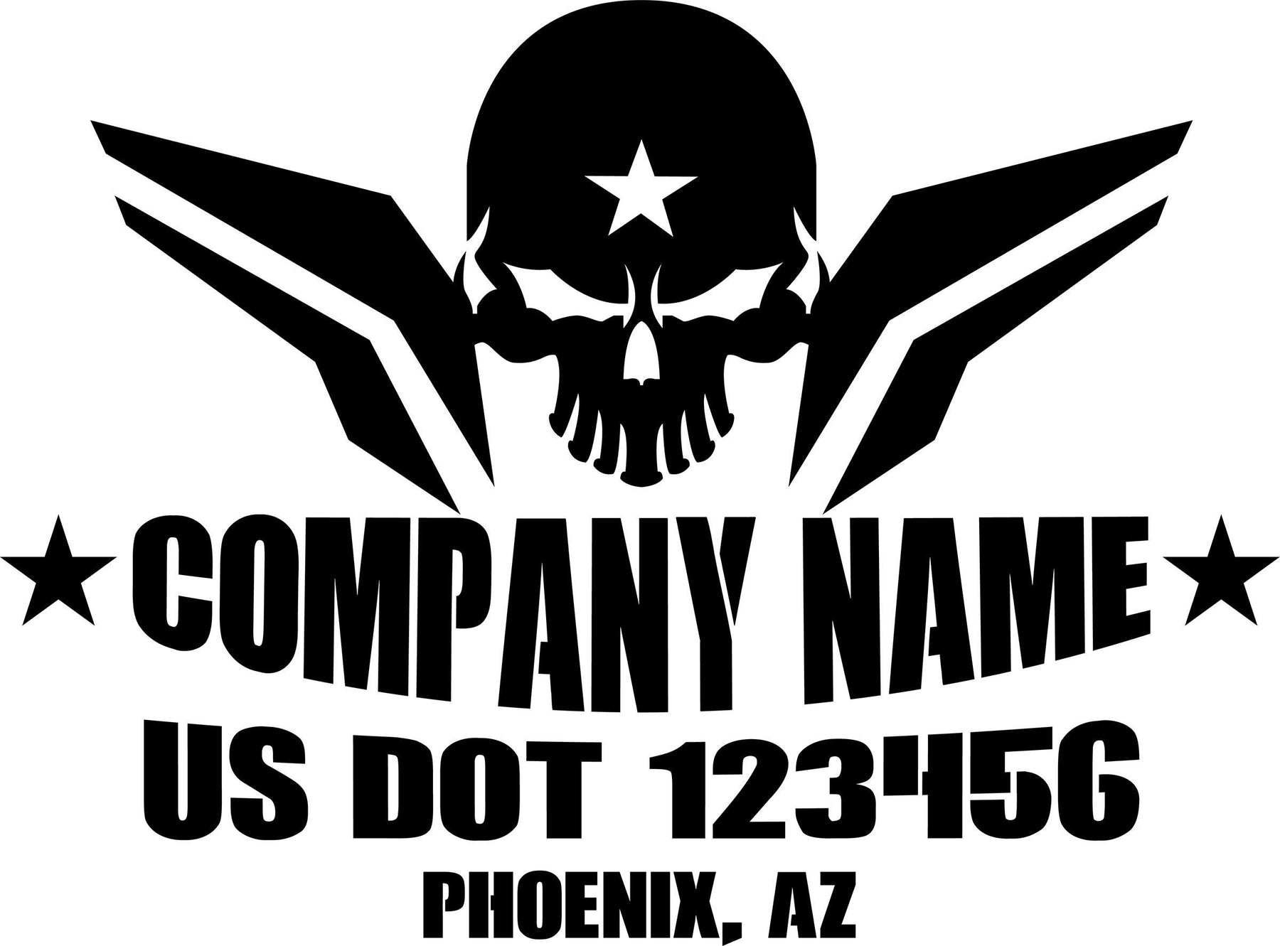 Military USDOT Truck Door Decal, (Set of 2) – USDOT Decals