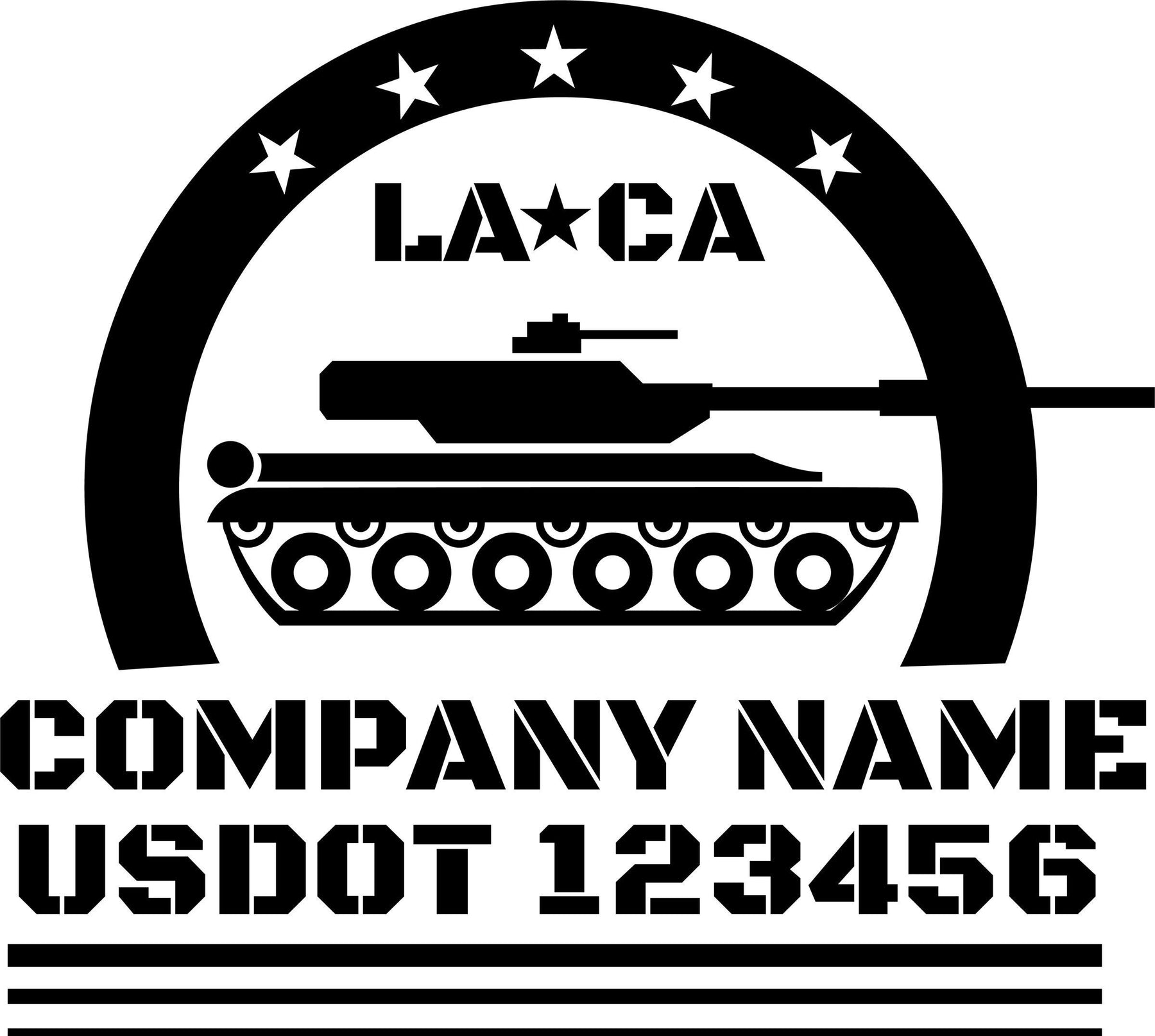 Military USDOT Truck Door Decal, (Set of 2) – USDOT Decals