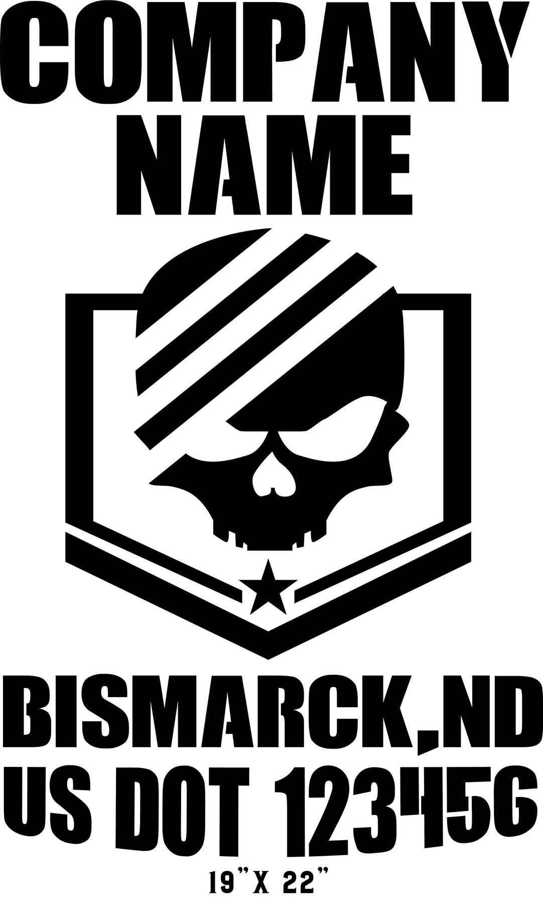 Military USDOT Truck Door Decal, (Set of 2) – USDOT Decals