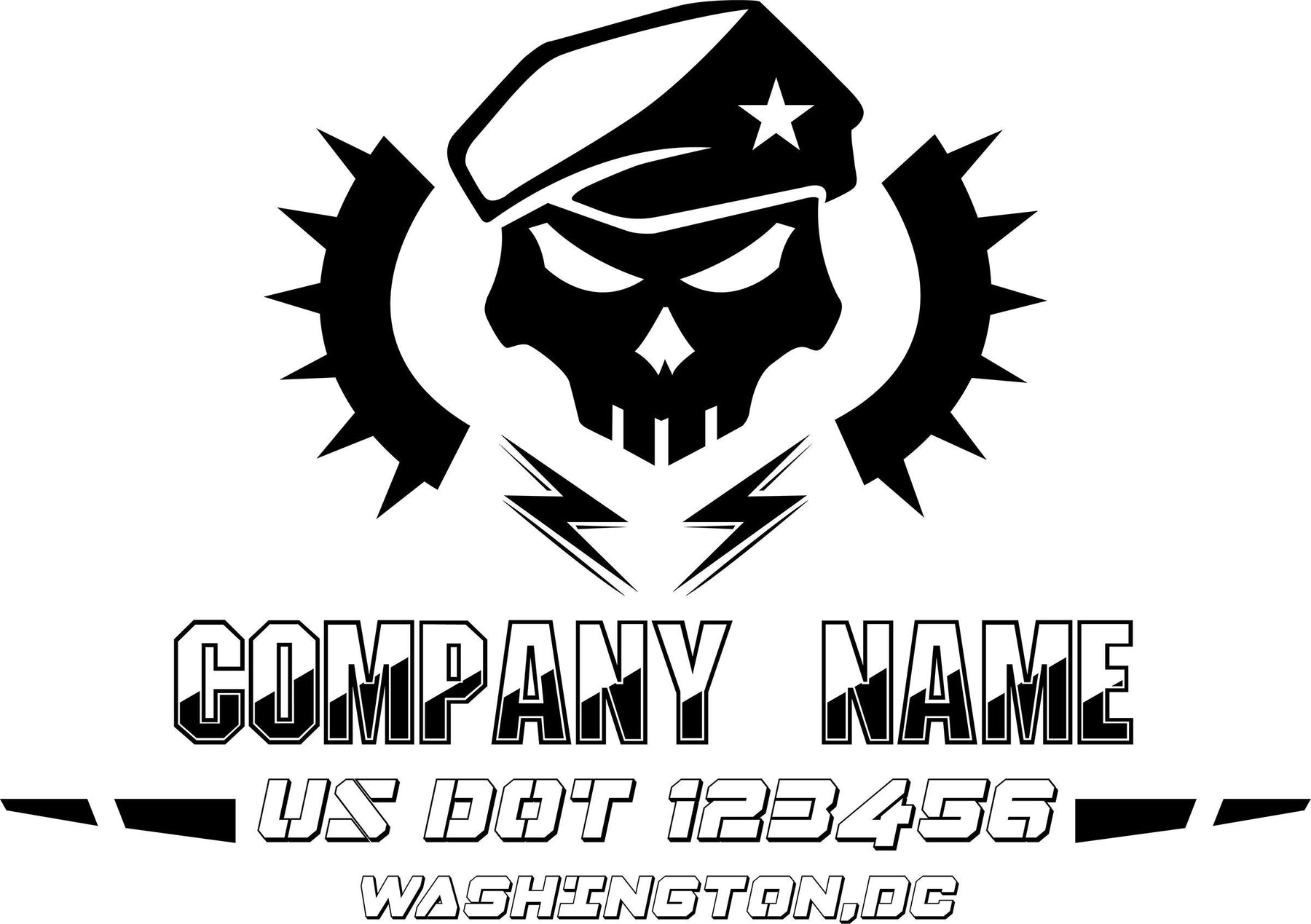 Military USDOT Truck Door Decal, (Set of 2) – USDOT Decals
