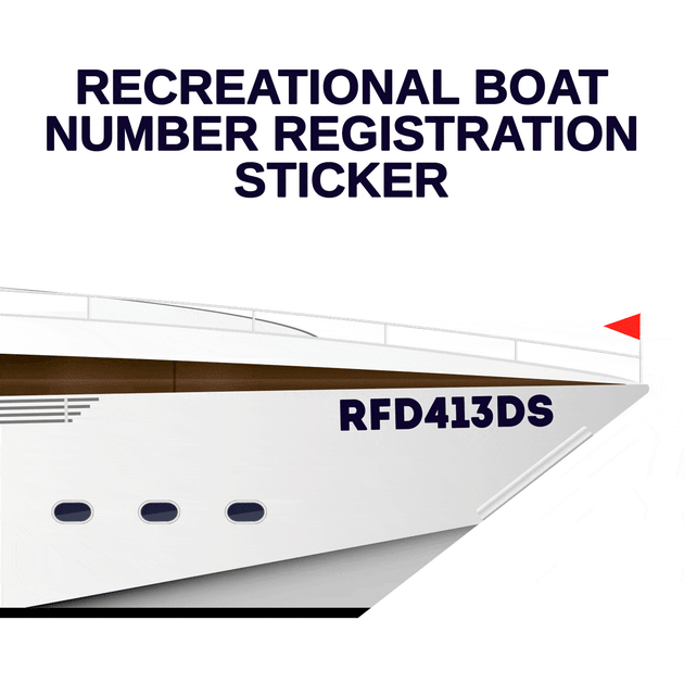 Recreational Boat Number Registration Decal Sticker, (Set of 2) – USDOT ...