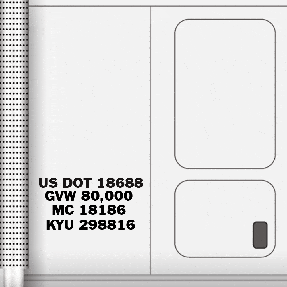 Three Line Decal, USDOT Compliant (Set of 2) – USDOT Decals