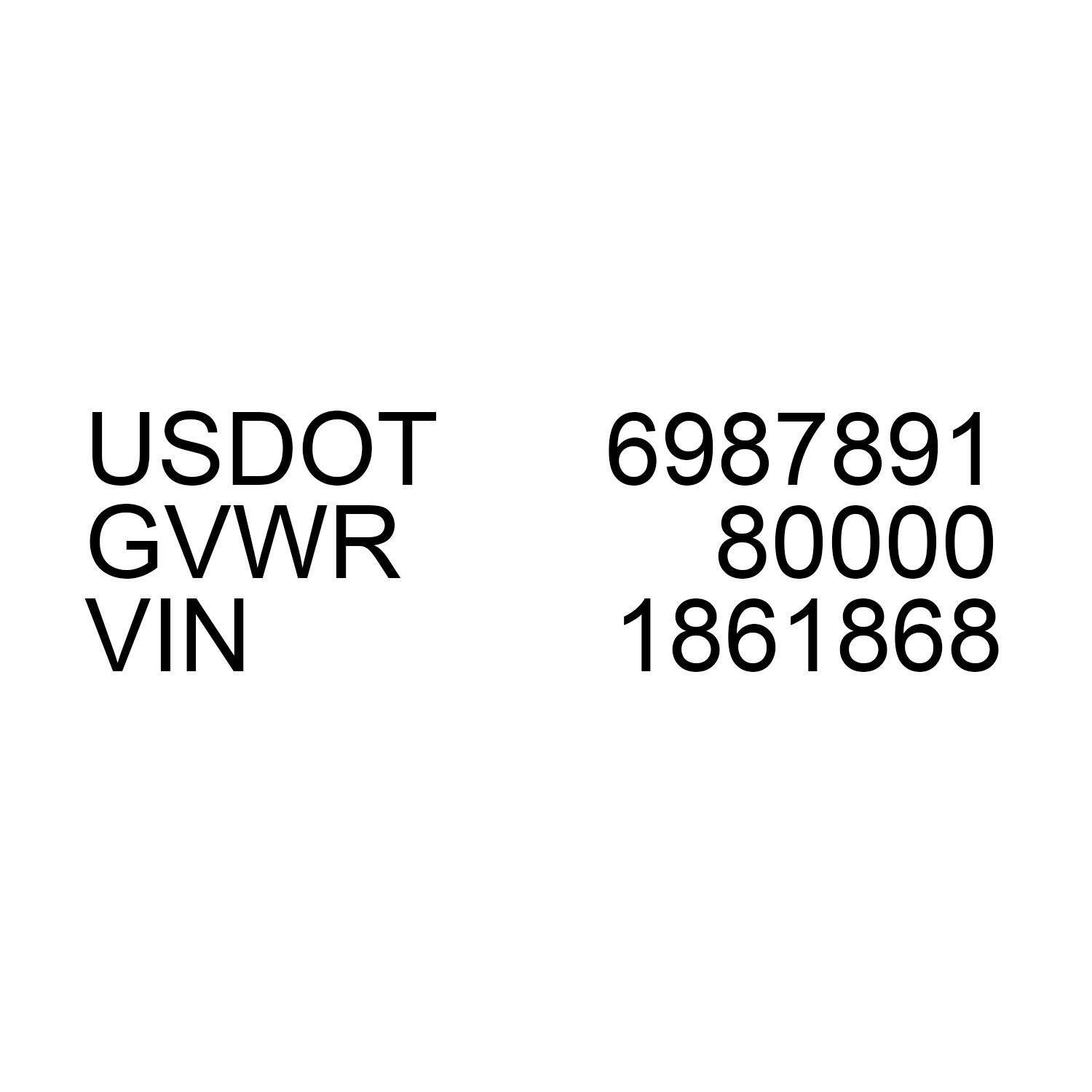 Three Line Decal, USDOT Compliant (Set of 2) – USDOT Decals